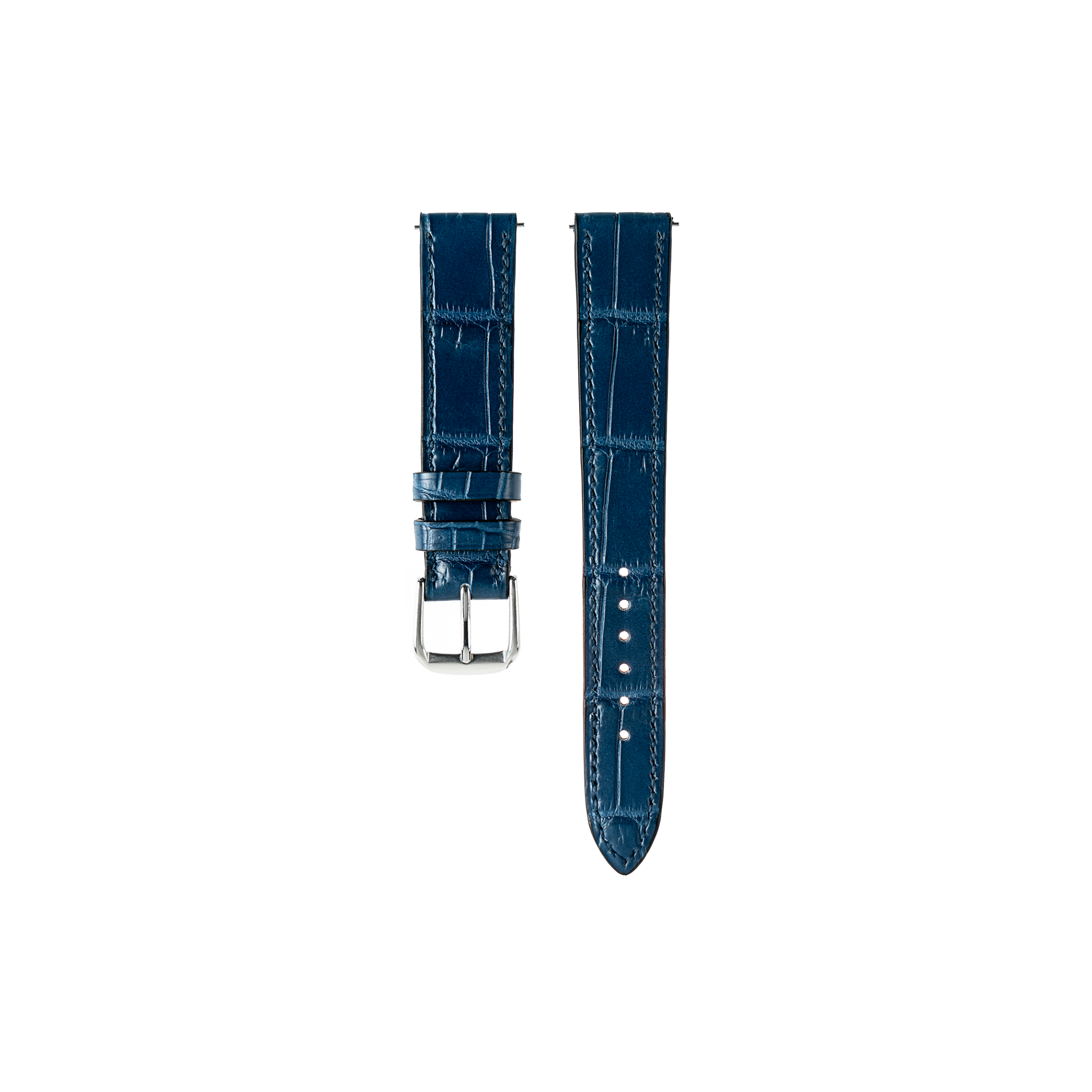 Cartier Tank Must Strap : Crocodile leather : Navy blue : Flat – vinchhada